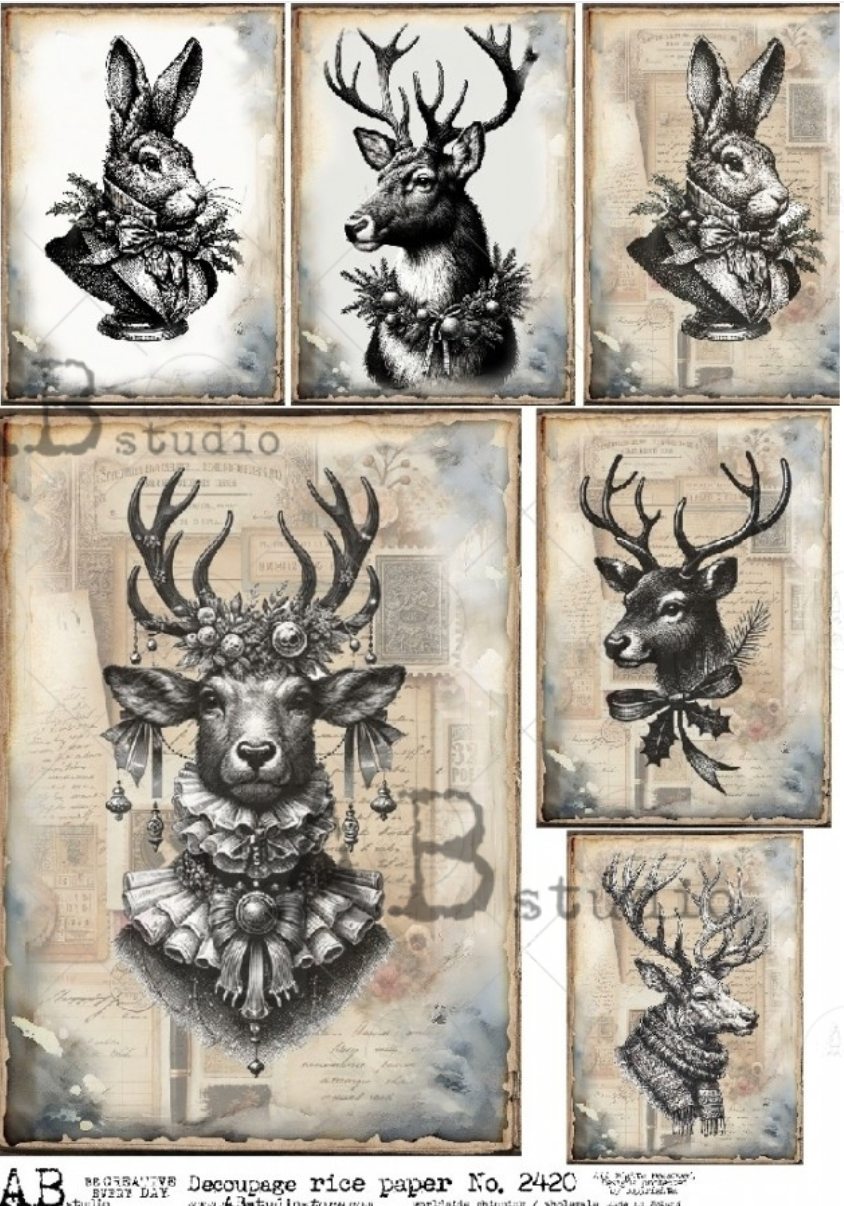 A4 Christmas Grandeur Multi AB Studios 2420 – Decoupage Central