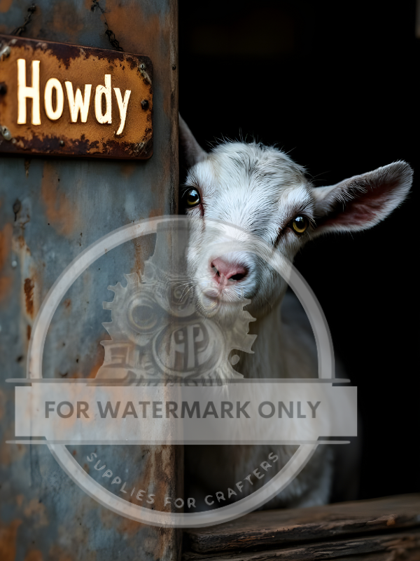 DIGITAL IMAGE: Howdy Goat – Decoupage Central