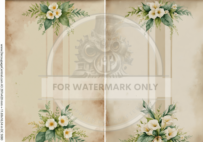 A3 Easter Linen Stripe Duo Rice Paper DC5080 – Decoupage Central