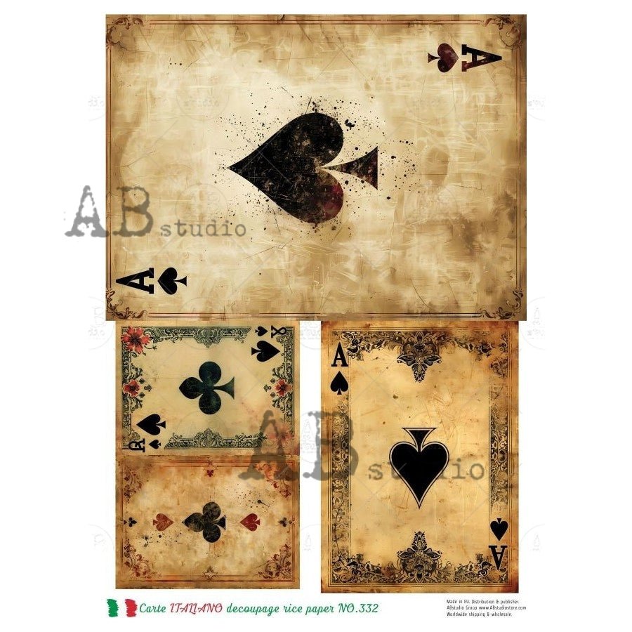 A4 Aces High Carte Italiano 332 – Decoupage Central