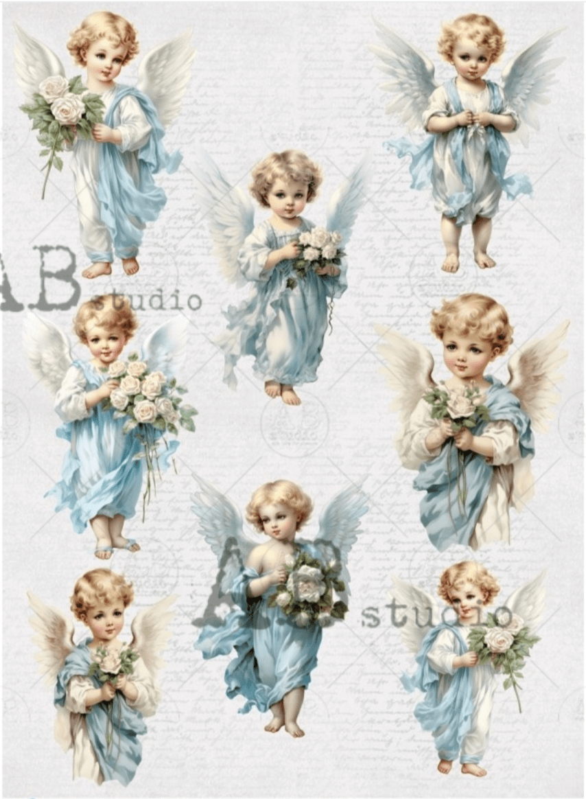 A4 Angel Collection Milky Valley Angel Collection ID96 – Decoupage Central