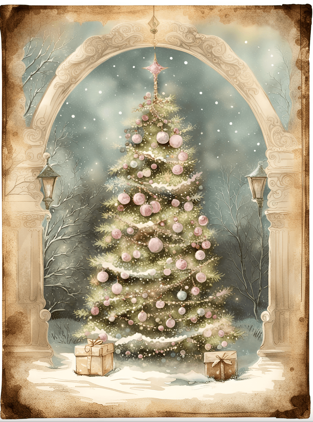 A4 Christmas Tree Rice Paper DC124 – Decoupage Central