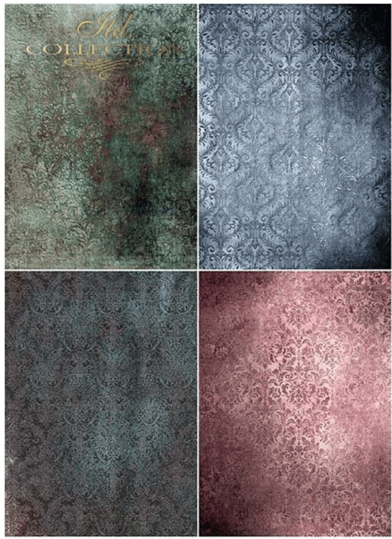 A4 Damask Quads Background Decoupage Paper R1948 – Decoupage Central