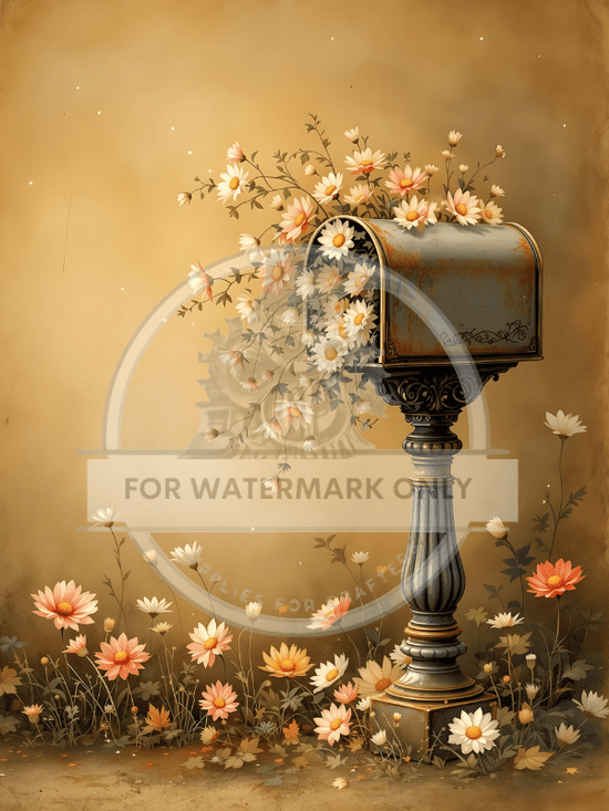 A4 DC 820 Mailbox in Bloom Rice Paper – Decoupage Central