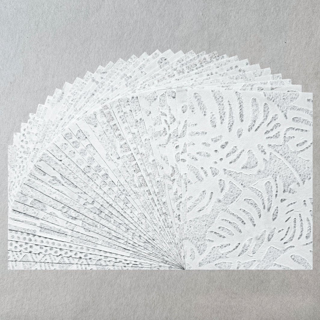 A4 Handmade Lace Kozo Paper Pack, 30 Sheets, 15 Designs – Decoupage Central