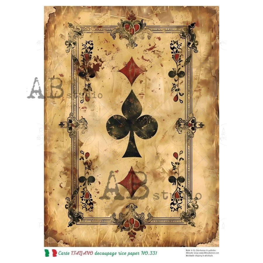 A4 The Ace Carte Italiano Rice Paper 331 – Decoupage Central
