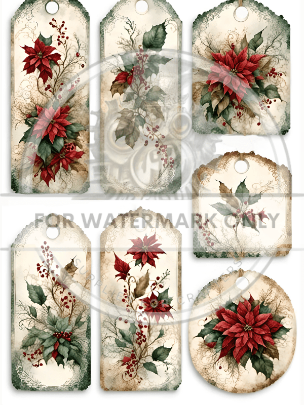 DIGITAL COLLECTION: The Christmas Tag Collection : 42 gift tags! Insta ...