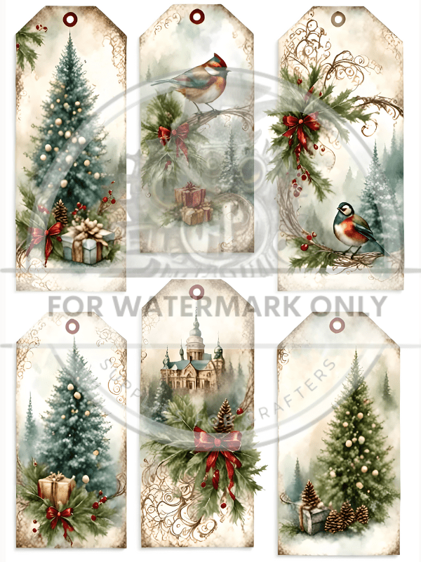 DIGITAL COLLECTION: The Christmas Tag Collection : 42 gift tags! Insta ...